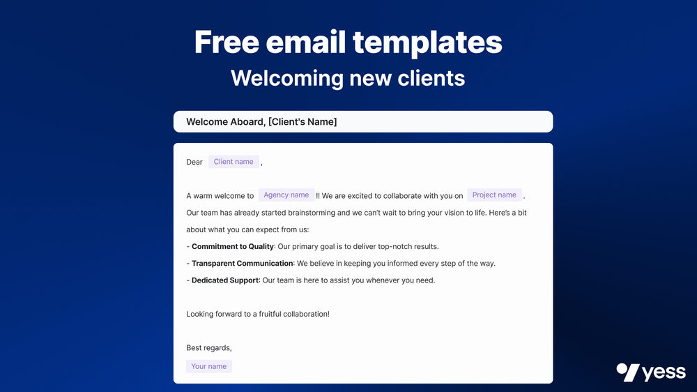 6 Free email templates for welcoming new clients