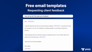 Email templates for requesting client feedback