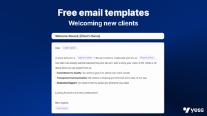 6 Free email templates for welcoming new clients